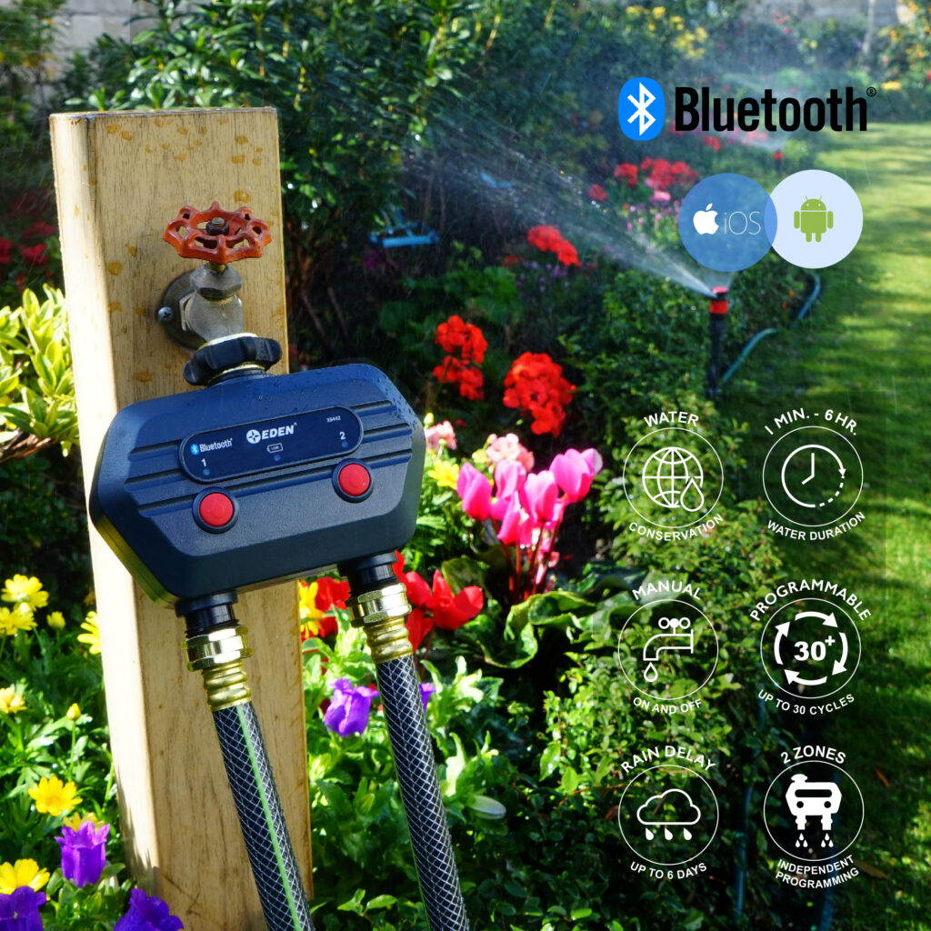 2-Zone Bluetooth® Water Timer - Eden Garden
