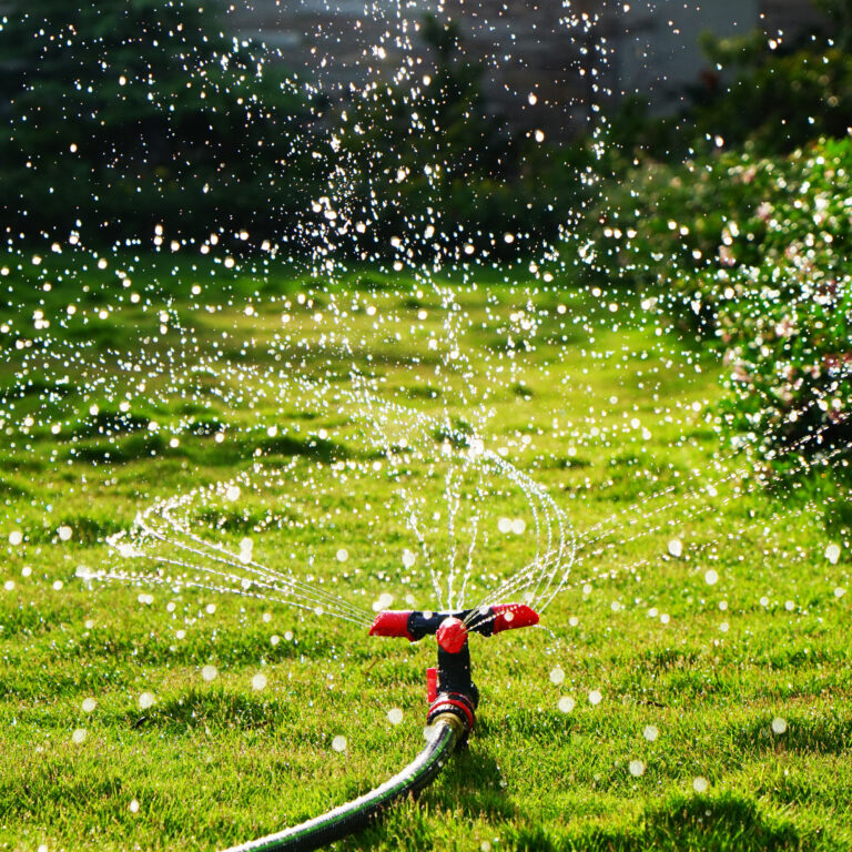 Adjustable Revolving Sprinkler with Spike, Quick Connect Set - Eden Garden