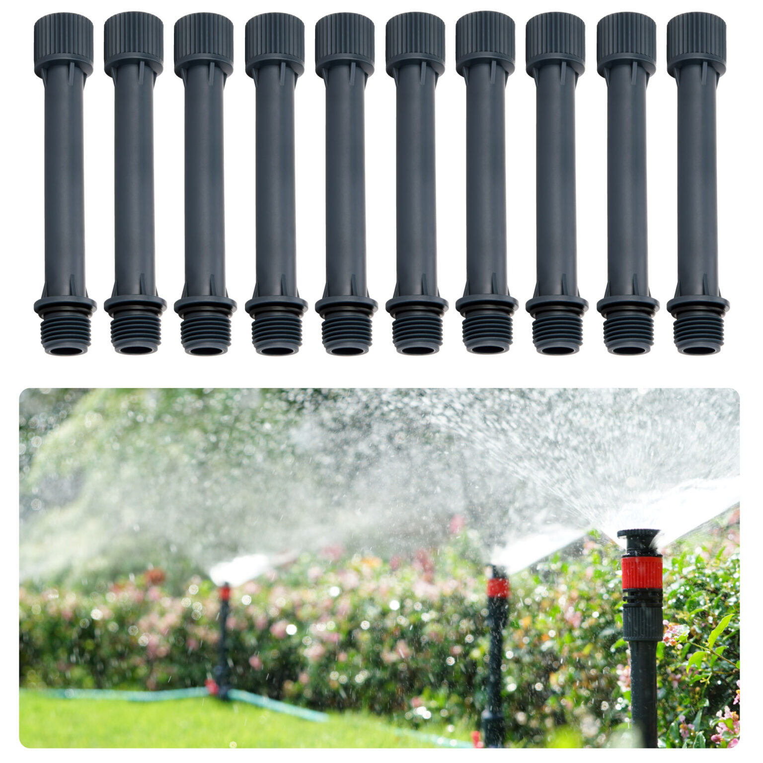 5” Sprinkler Risers, 10-Piece Set - Eden Garden