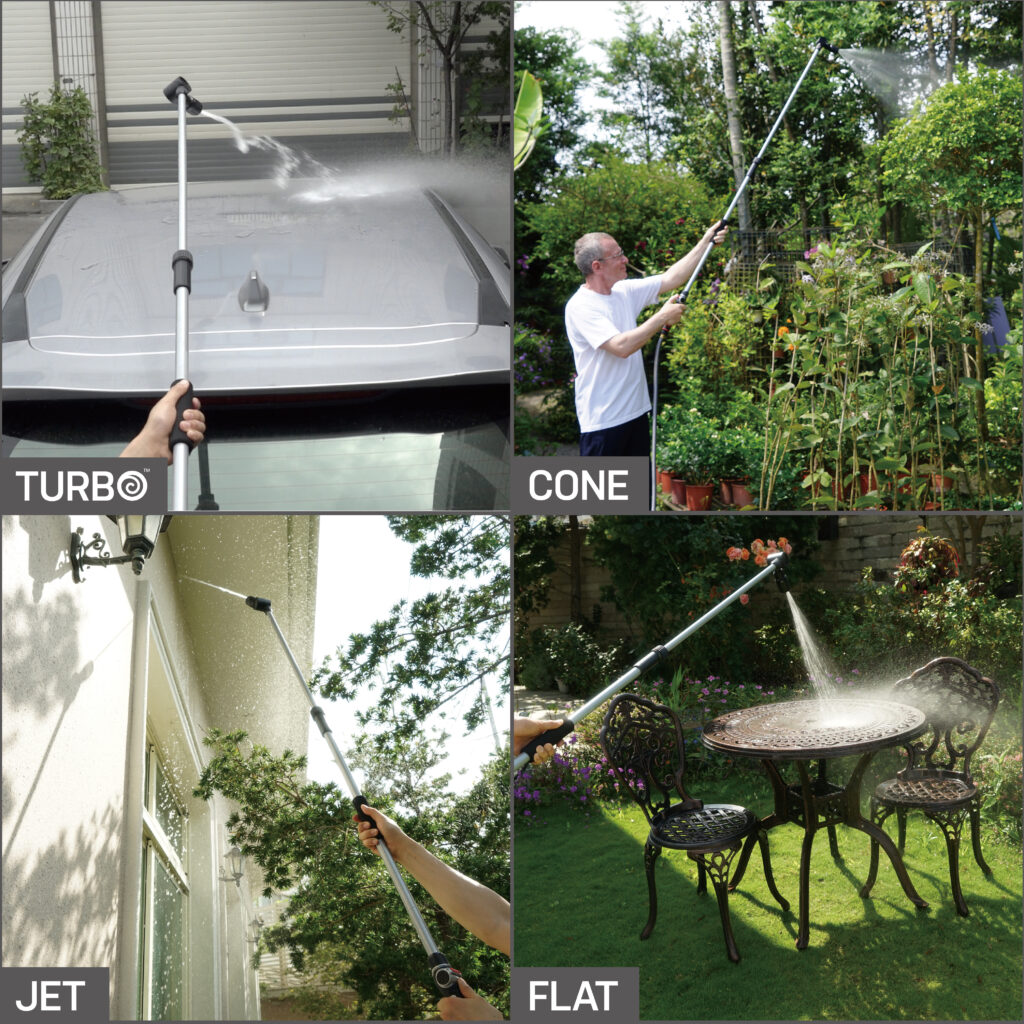 PRO Metal 4-Pattern Thumb-Control Turbo Extension Watering Wand - Eden ...