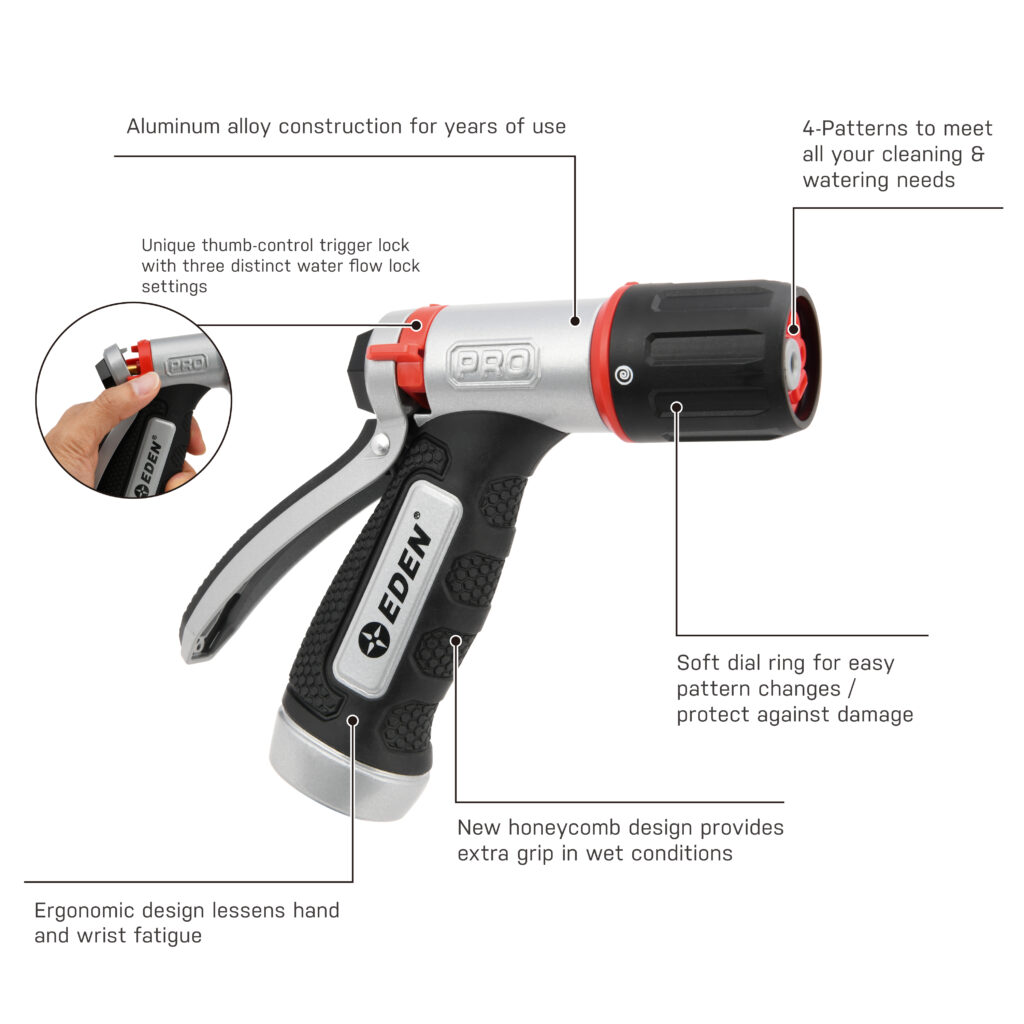 PRO Metal 4-Pattern Turbo Nozzle - Eden Garden