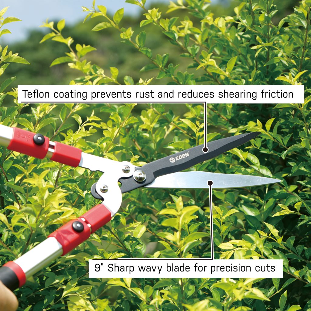 Extendable Hedge Shears with Wavy Blade - Eden Garden