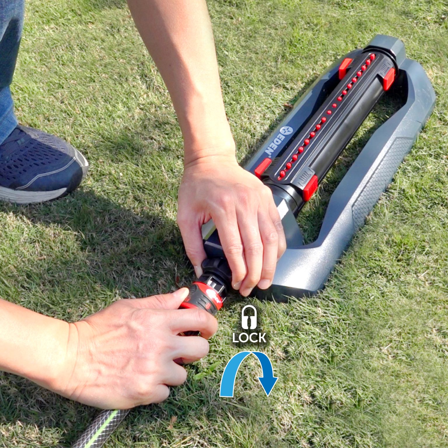 4000 Sq. Ft. Turbo Oscillating Sprinkler Set - Eden Garden