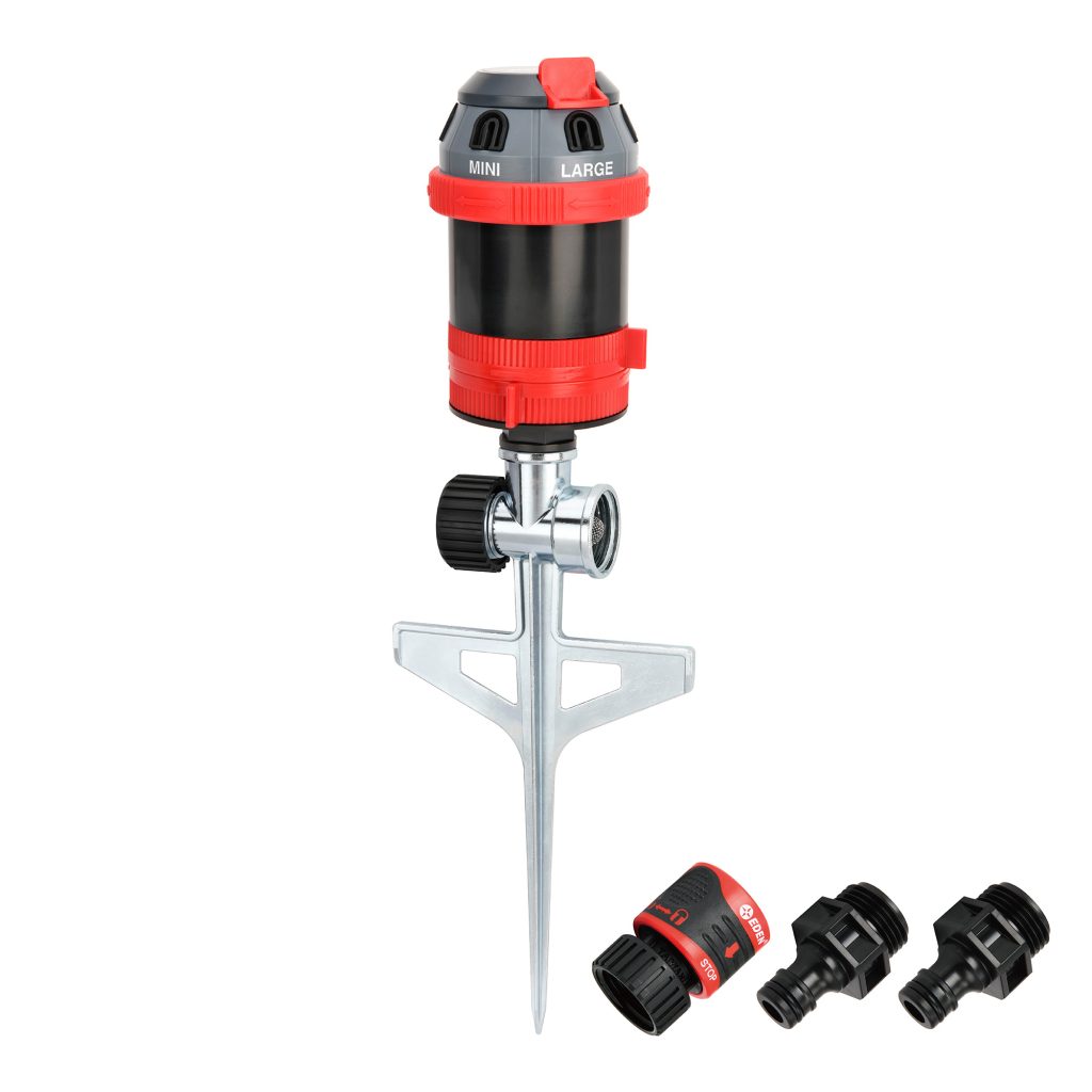 6-Pattern Rotary Gear Drive Sprinkler with Step Spike - Eden Garden