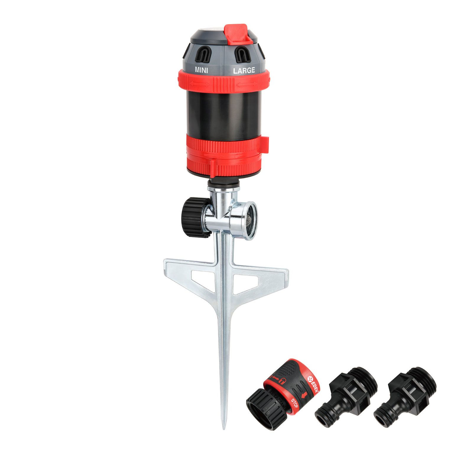 6-Pattern Rotary Gear Drive Sprinkler with Step Spike - Eden Garden