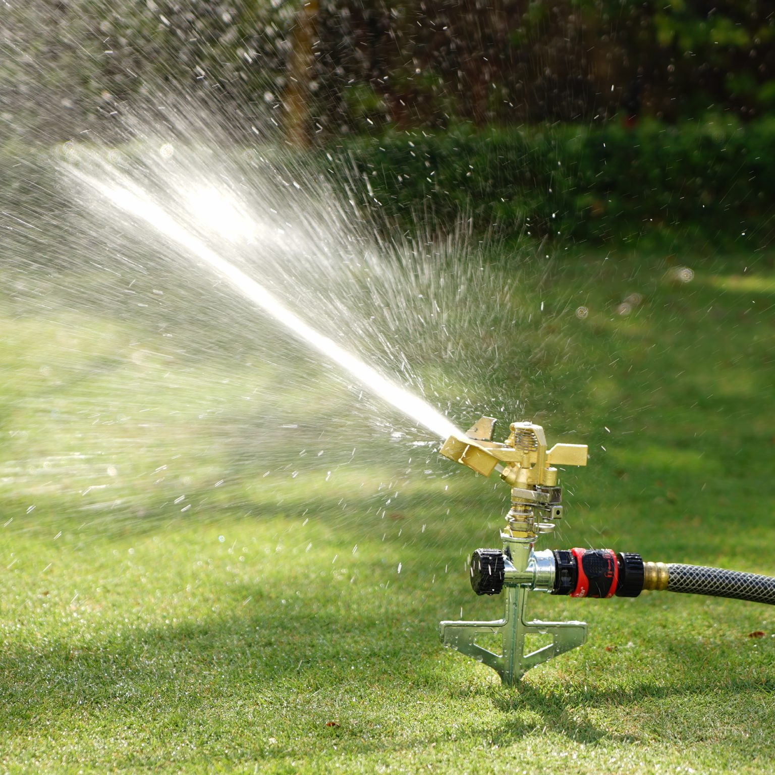 Brass Impulse Sprinkler with Step Spike - Eden Garden