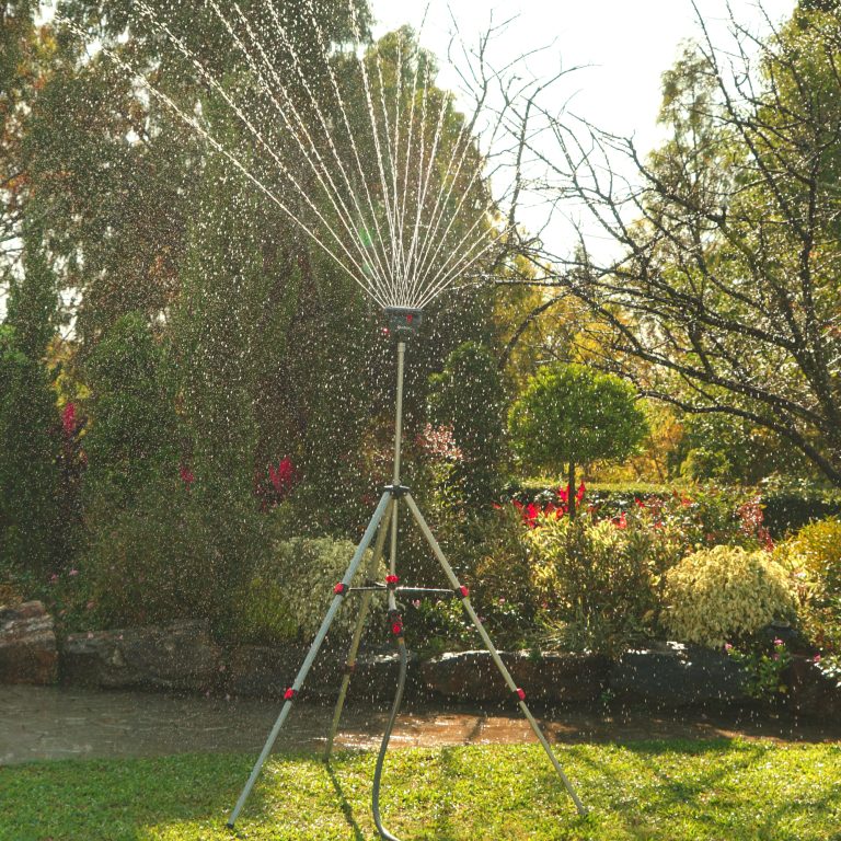 Mini Oscillating Sprinkler with Heavyweight (5.37 lbs.) Telescoping ...