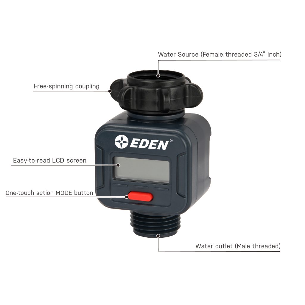 Digital Water Flow Meter - Eden Garden