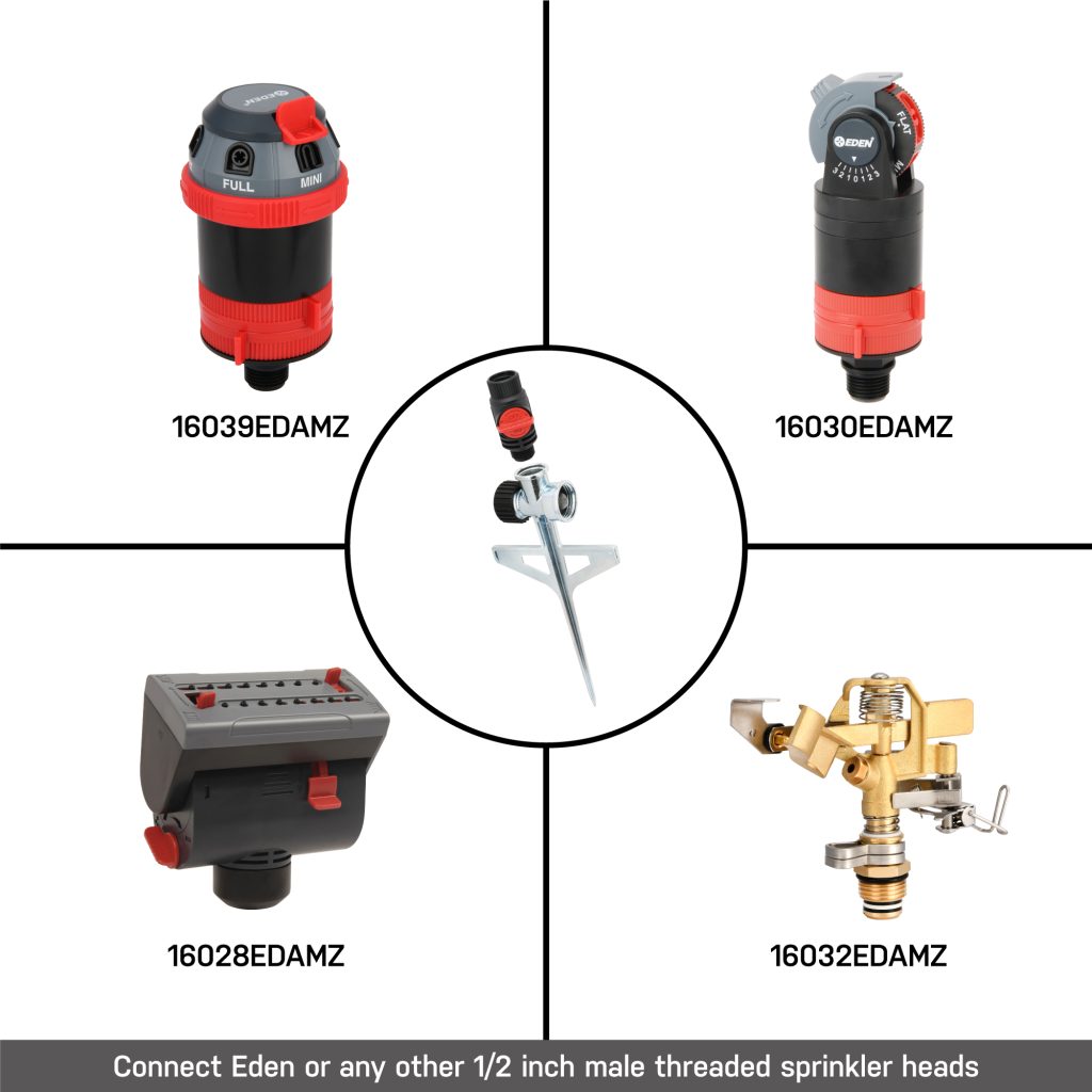 1/2-Inch Zinc Flow-Through Lawn Sprinkler Step Spike Base (3 Pack ...