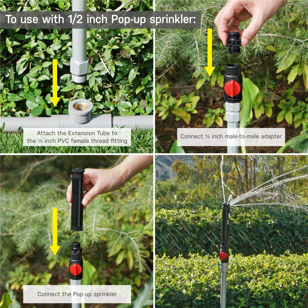 12-Piece Multi-Adjustable Sprinkler with Metal Extension Set - Eden Garden